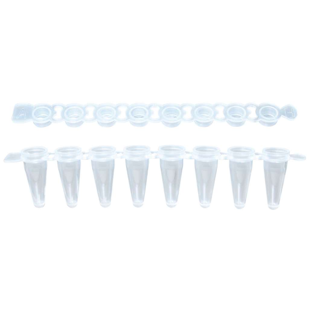 8-well White PCR Tube Strips 0.1 mL + optical Flat Cap Strips - NIPPON ...